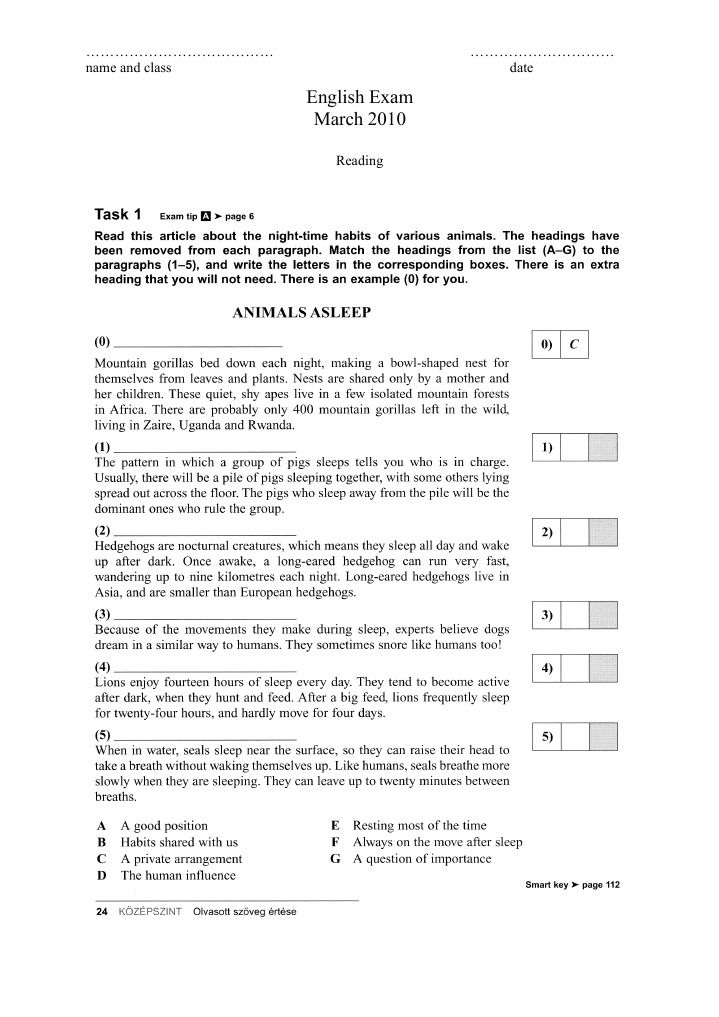English Exam Writing Task Instructions | PDF