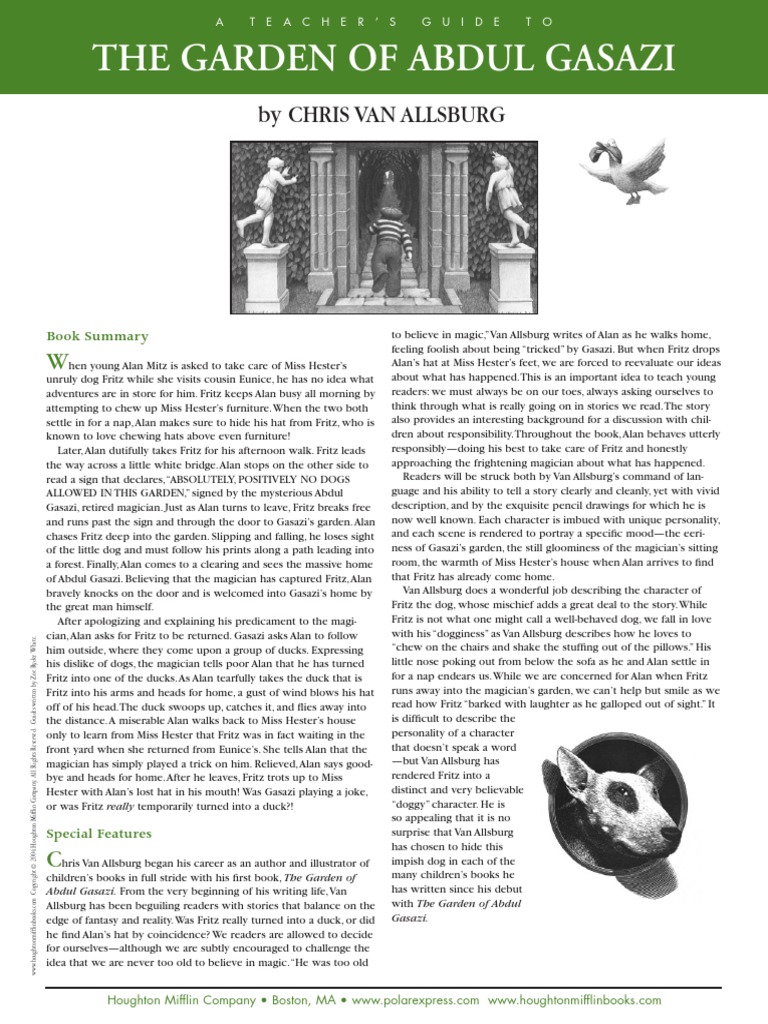 The Garden of Abdul Gasazi Discussion Guide | PDF | Narrative