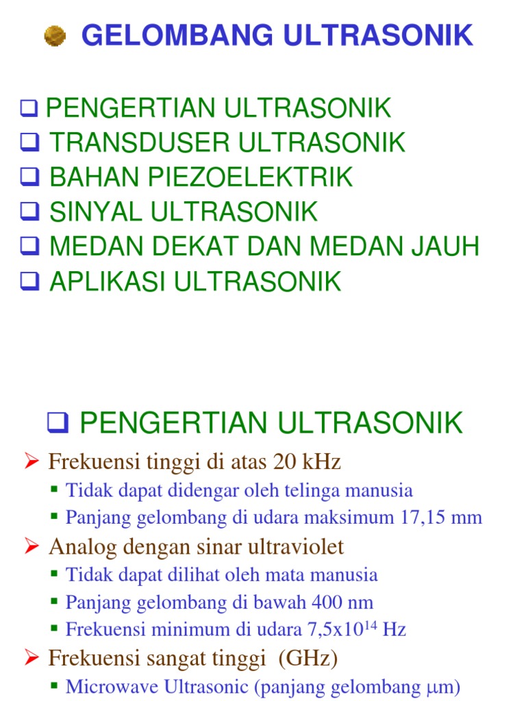 Bab 3 Gelombang Ultrasonik | PDF | Pengelasan | Konstruksi