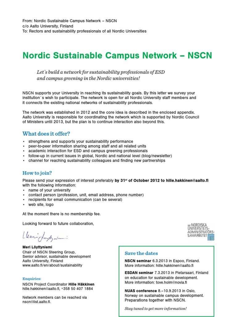 NSCN Invitation Letter | PDF | Sustainability | Public Sphere