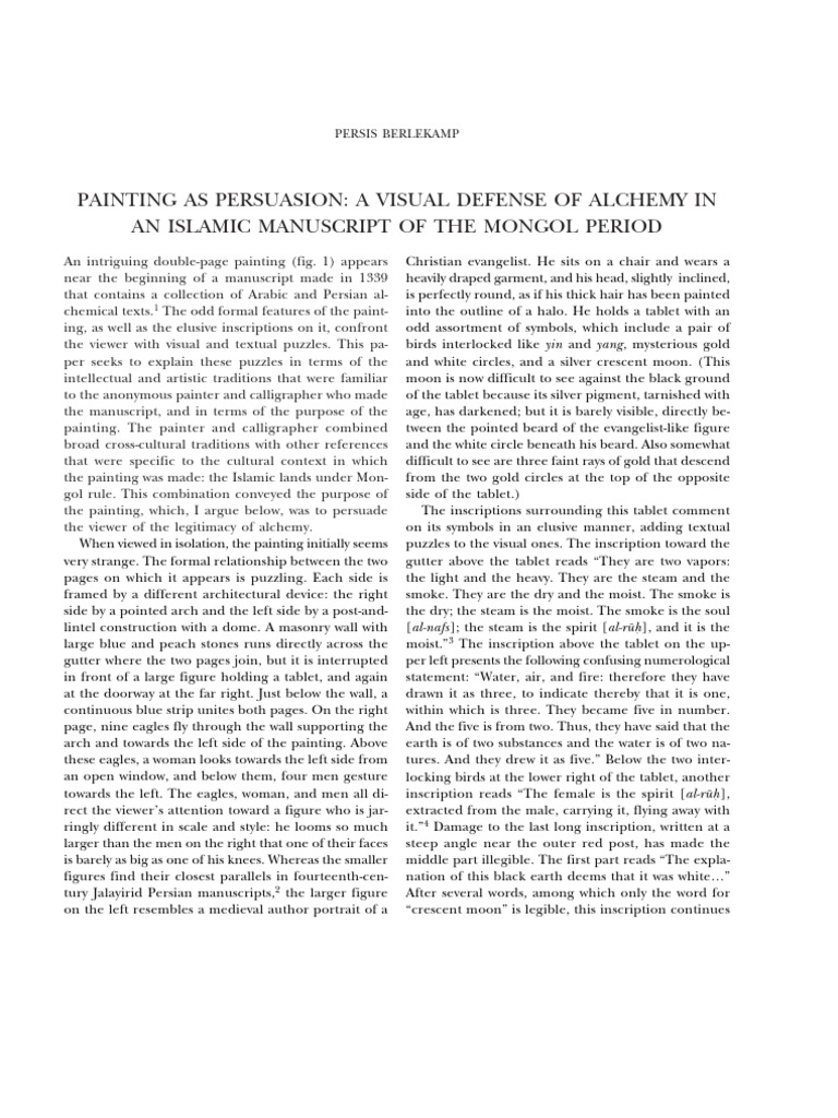 Alchemy in Islamic Manuscript | PDF | Alchemy | Hermes Trismegistus