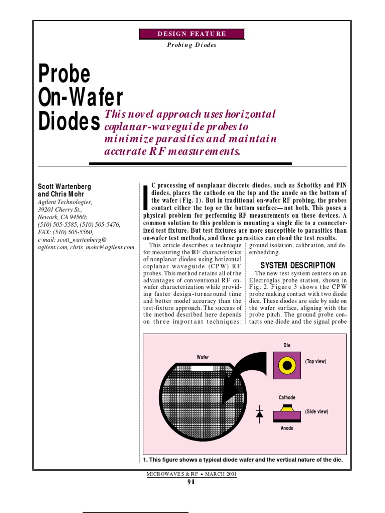 Probe On-Wafer Diodes | PDF | Diode | Capacitor