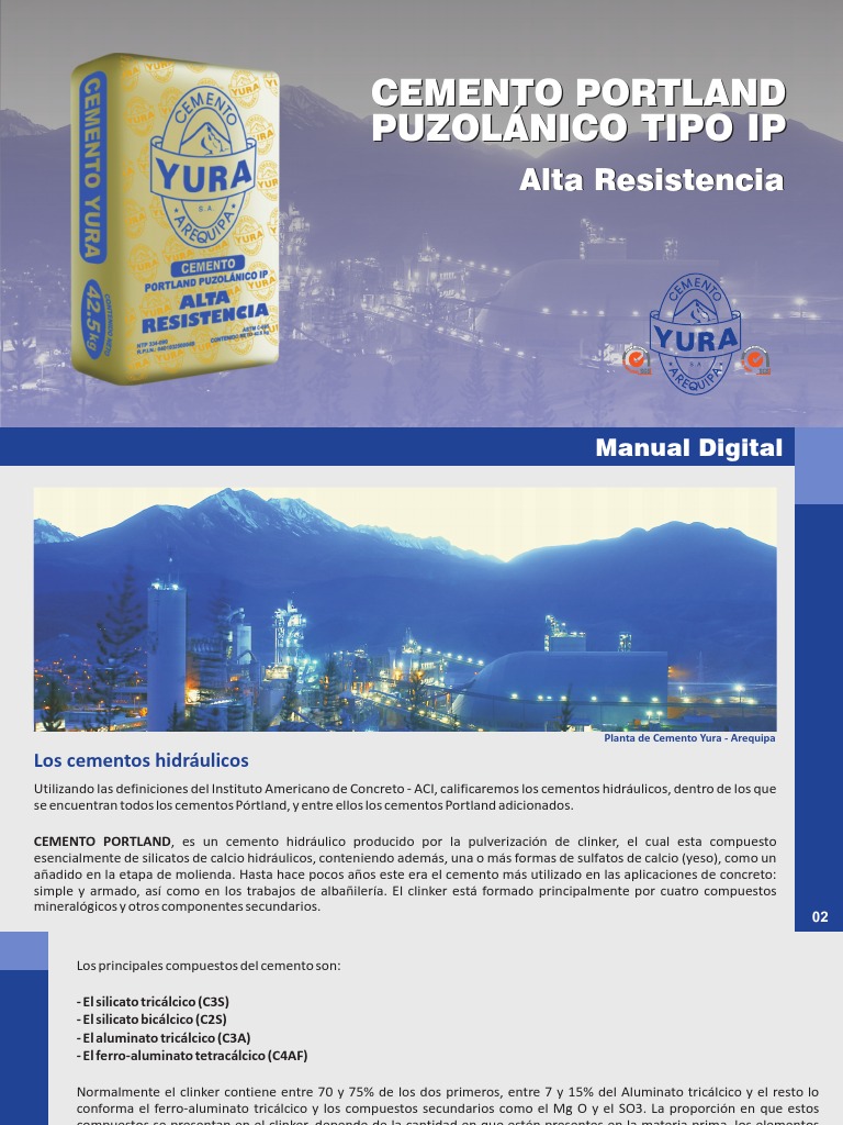 Cementos Yura Propiedades | PDF | Unión | Cemento