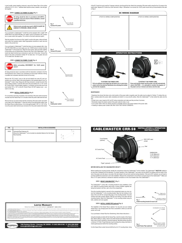 Cablemaster CRR-50 - Installation Manual | PDF | Electrical Wiring ...