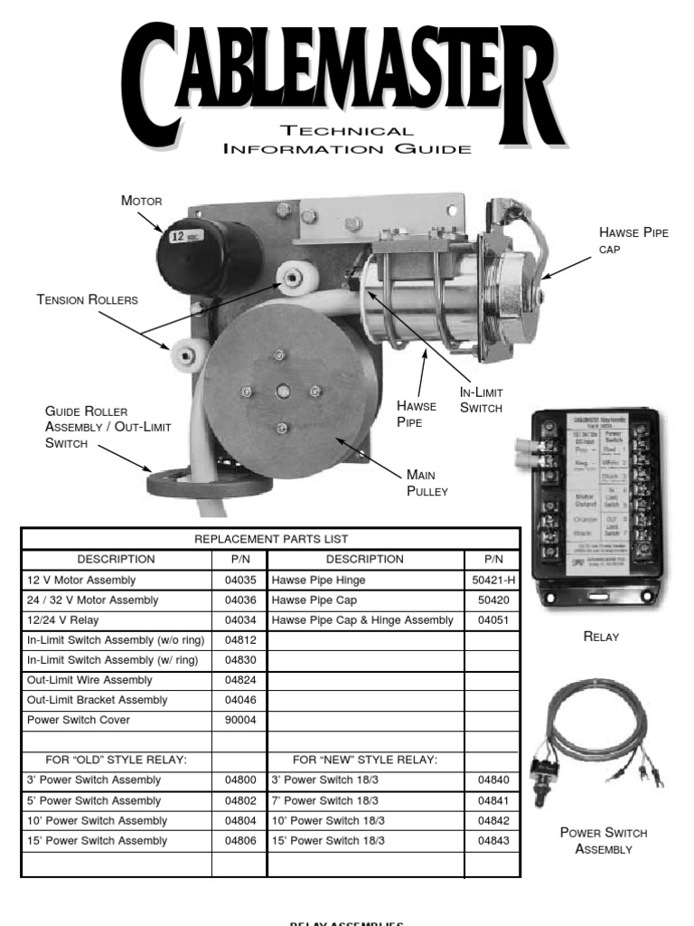 Cablemaster CM - Troubleshooting Guide | PDF | Switch | Relay