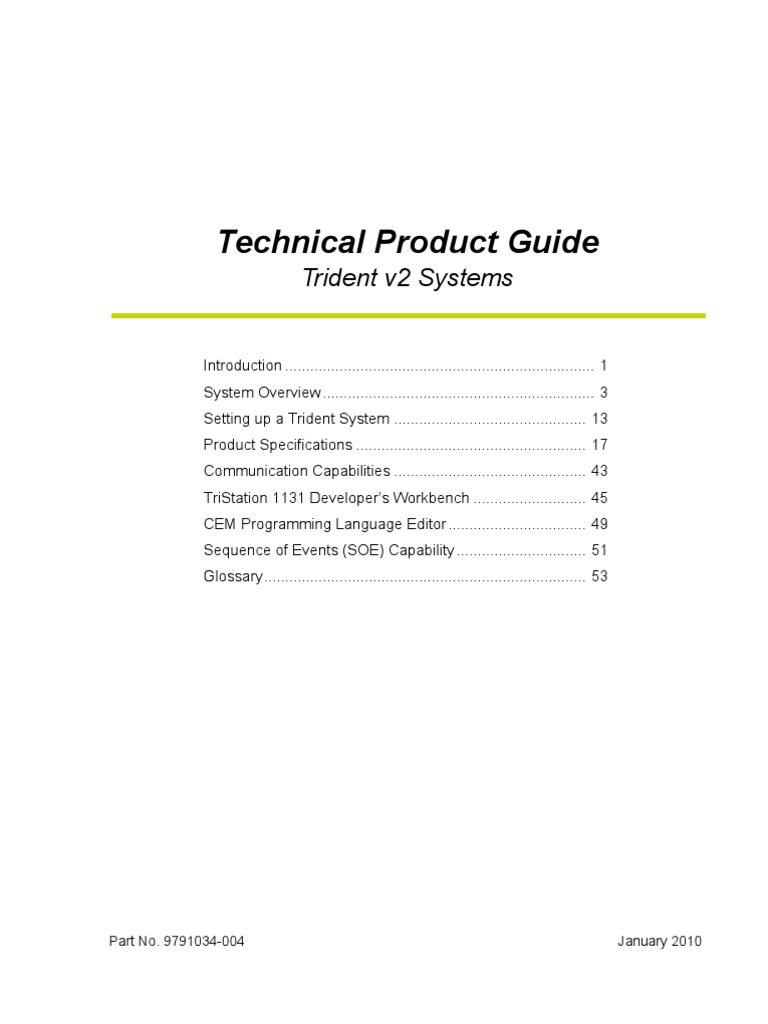 1 Technical Product Guide Trident v2 Systems | PDF | Input/Output ...