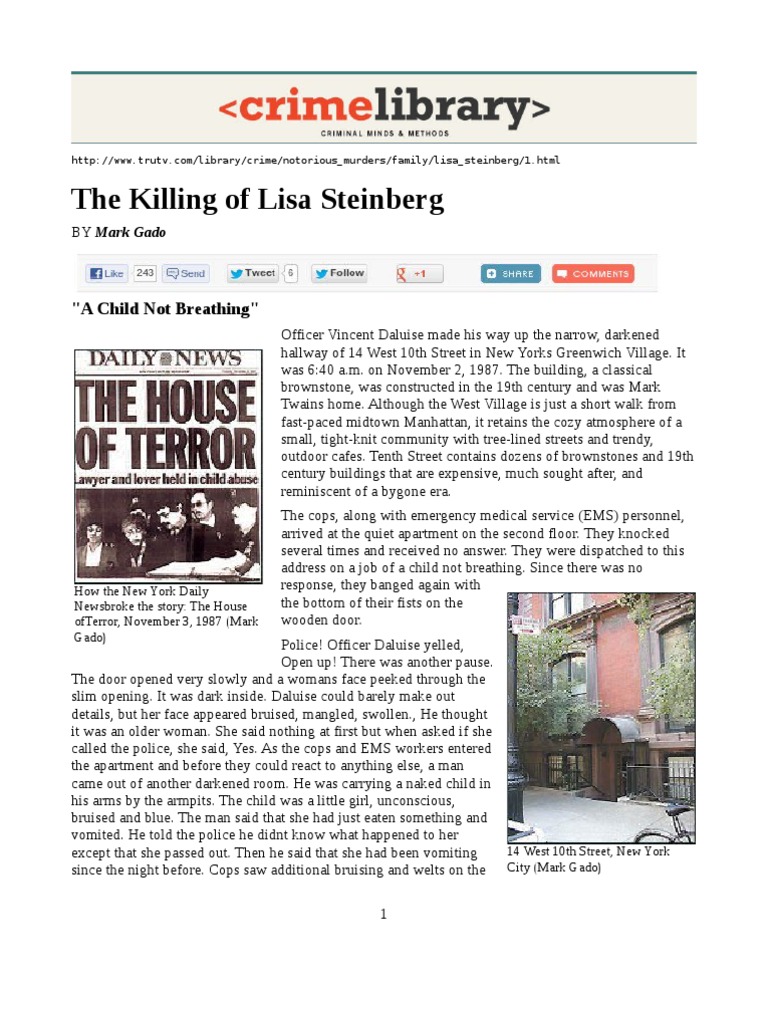 All About Lisa Steinberg | Justice | Crime & Justice