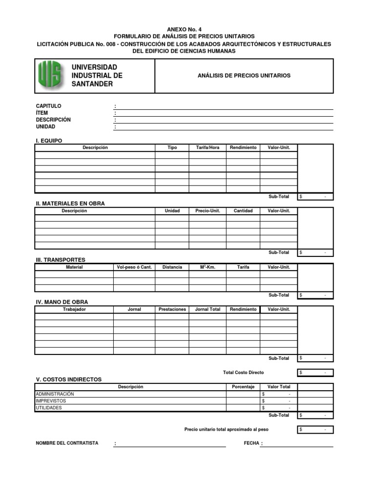 PLANTILLA ANALISIS UNITARIOS-APU´s