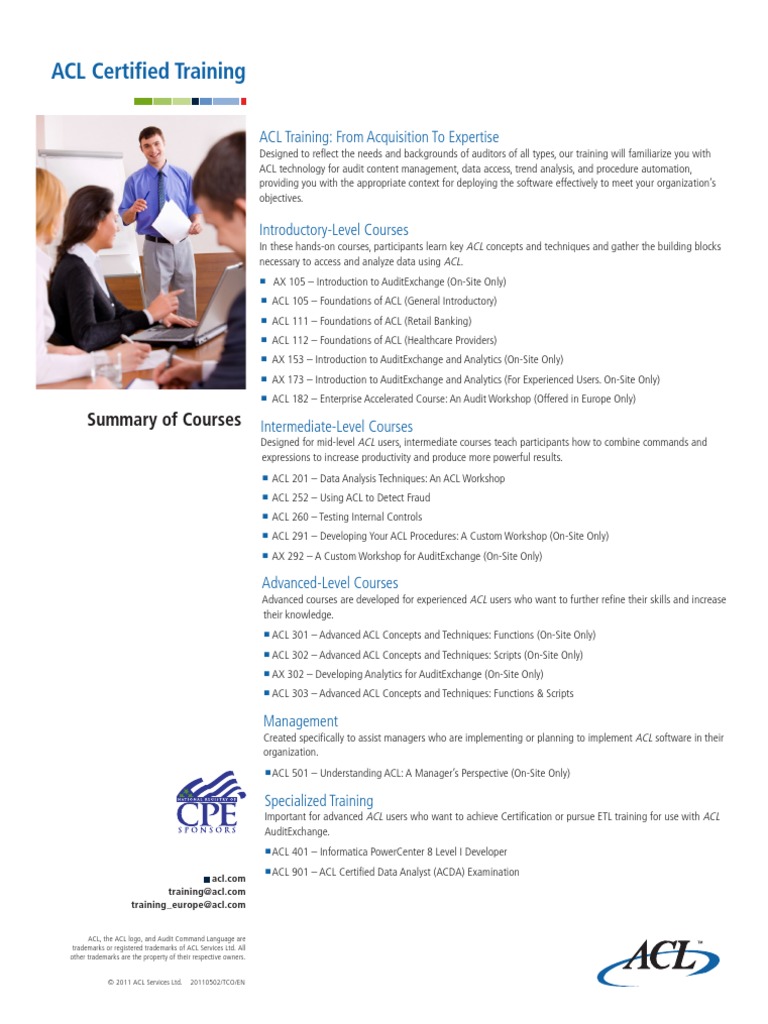 ACL Training Courses | PDF | Analytics | Audit