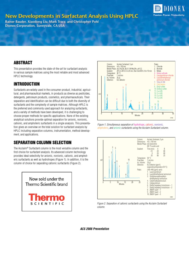 HPLC | PDF | High Performance Liquid Chromatography | Surfactant
