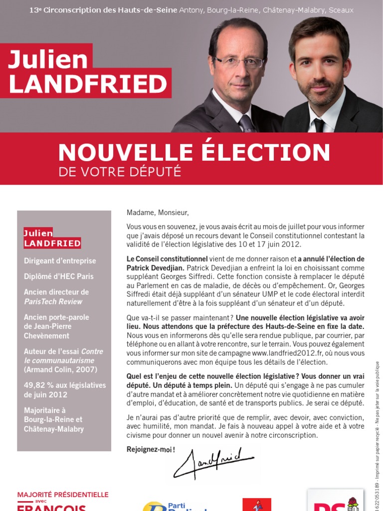 Tract - Nouvelle Élection de Votre Député | PDF | Sciences sociales
