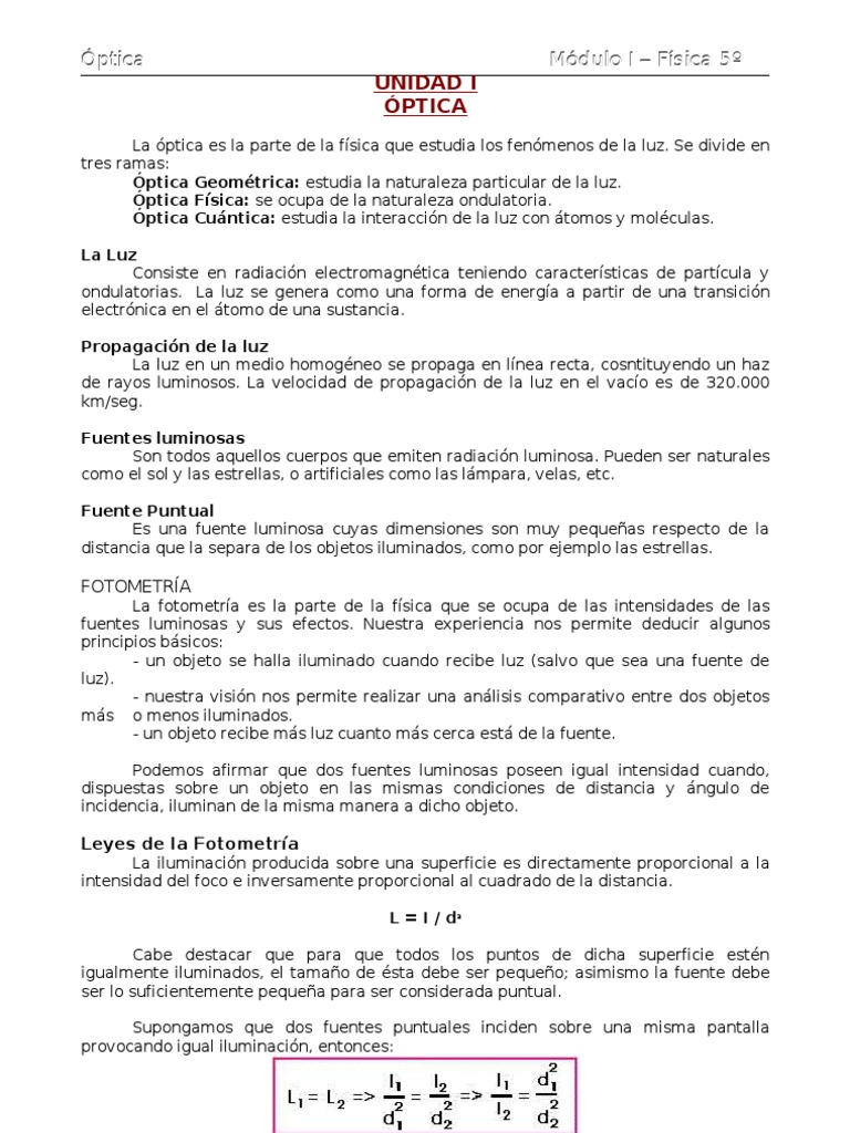 Optica Geometrica | PDF | Ojo humano | Refracción