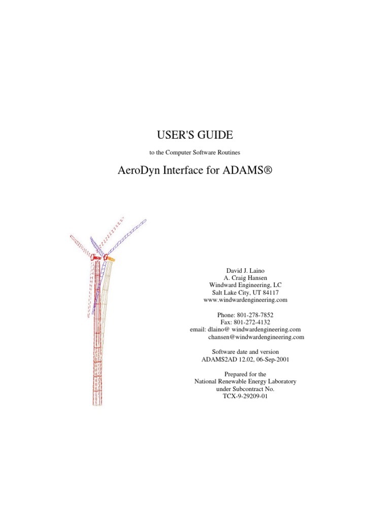 AeroDyn Interface For ADAMS | PDF | Software | Computing