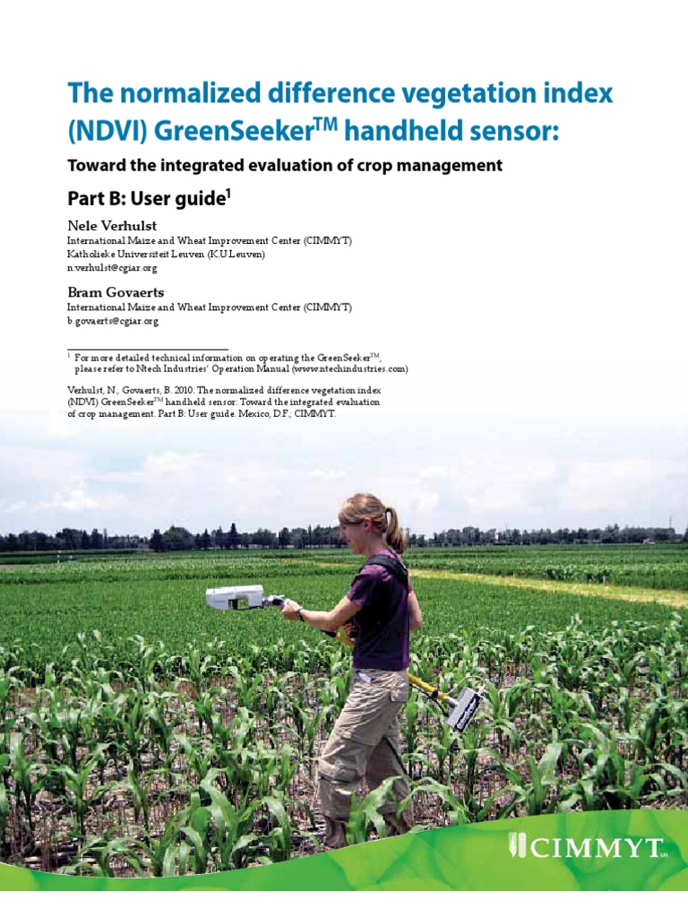 The Normalized Difference Vegetation Index (Ndvi) Greenseeker Handheld ...