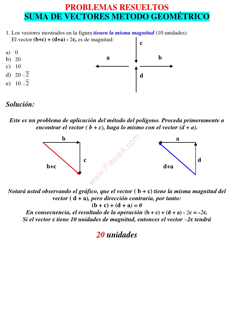 Vectores Problemas | PDF | Cálculo multivariable | Vector Euclidiano
