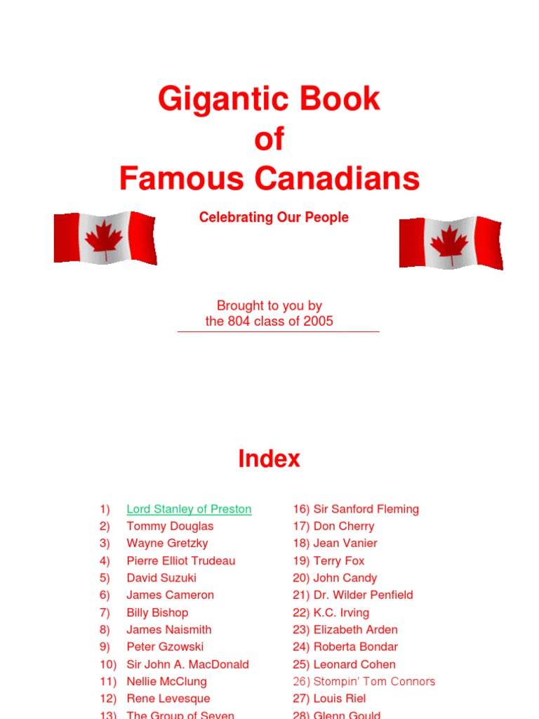 Gigantic Book of Famous Canadians: Celebrating Our People | PDF ...