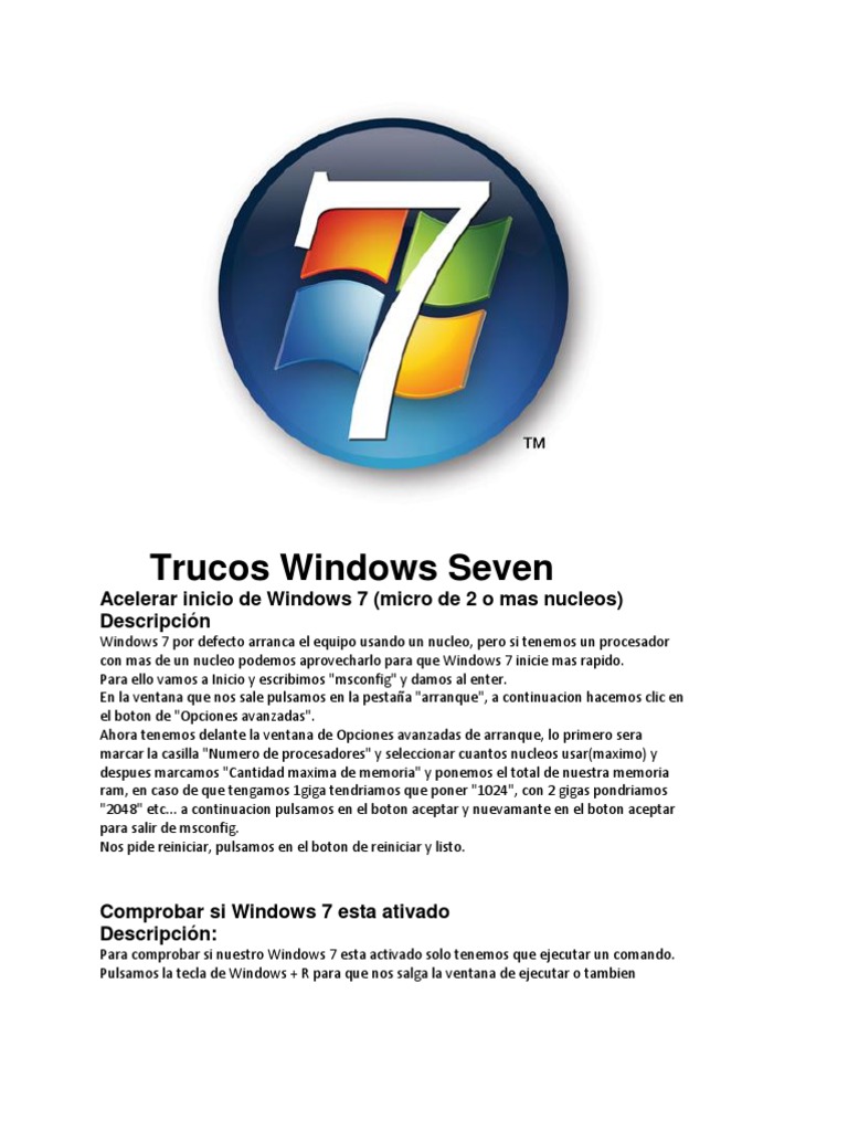 Trucos Windows 7 All Versions!! | PDF