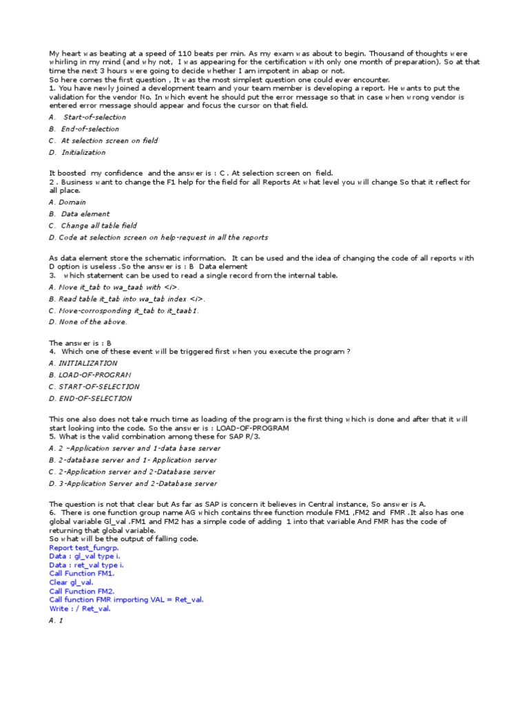 Abap 1 Download Free Pdf Inheritance Object Oriented Programming