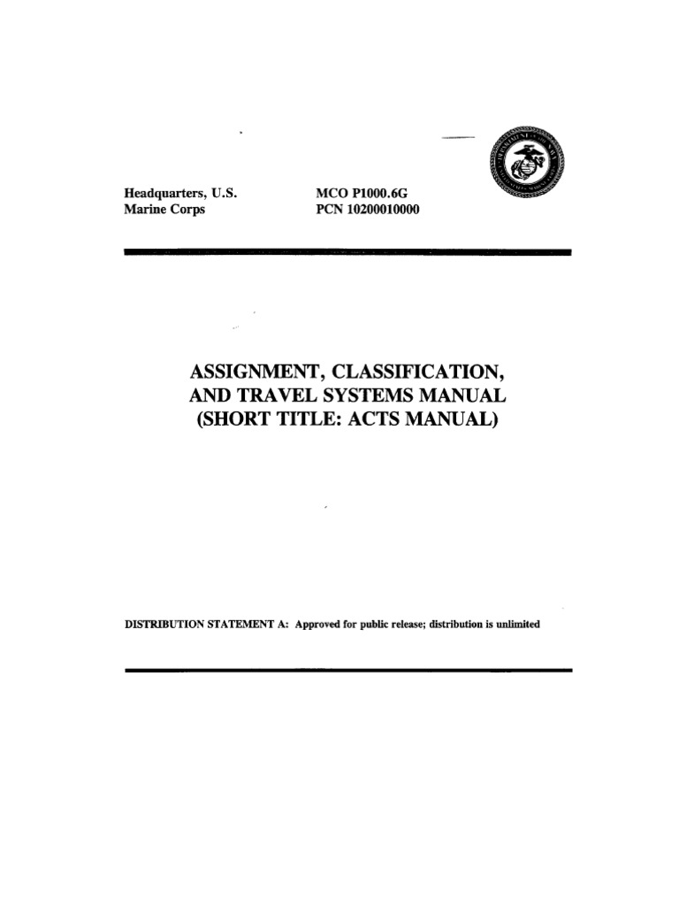 Mco P1000 6g Pdf Scuba Diving United States Marine Corps