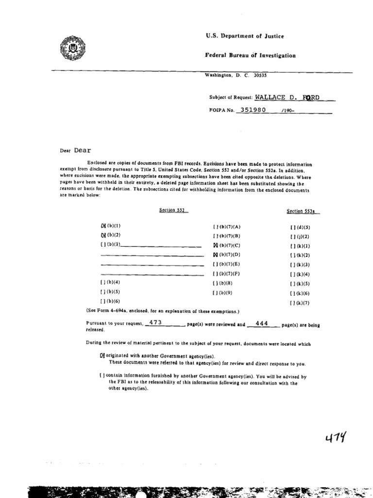 FBI Files: Wallace Fard Muhammad (Part 5) | PDF | Religion And Belief