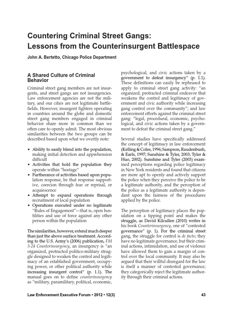 Countering Criminal Gangs: Insights & Strategies | PDF | Counter ...