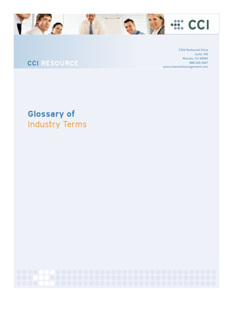 Channel Management Glossary of Industry Terms | PDF | Sales | Marketing