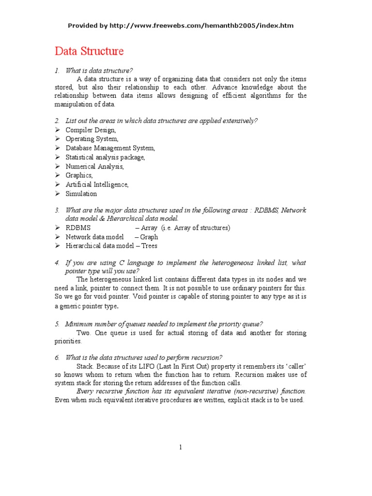 Data Structure | Download Free PDF | Pointer (Computer Programming) | Subroutine