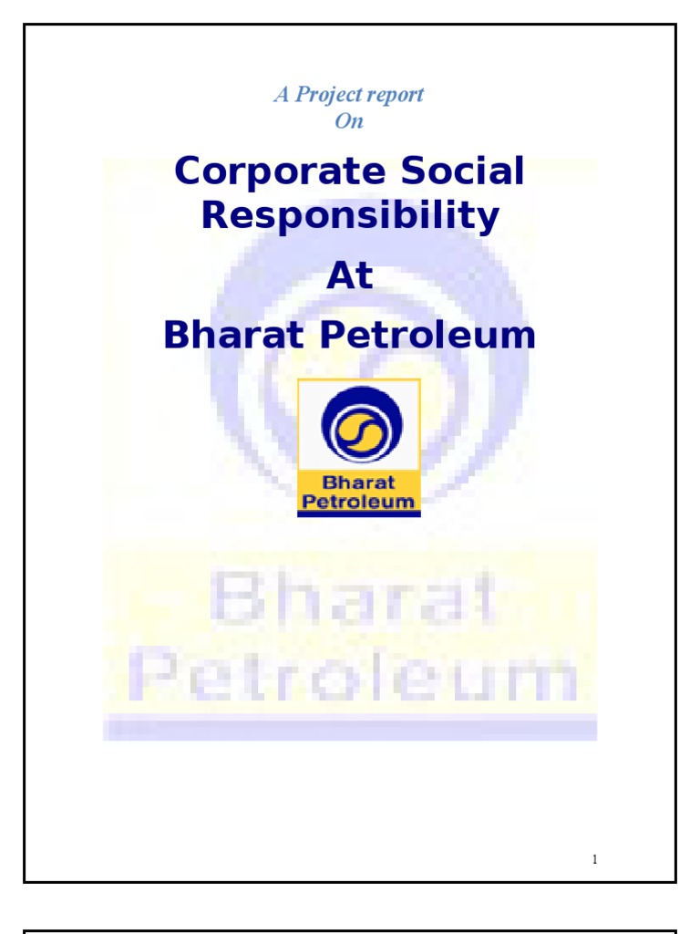 CSR of BPCL | PDF
