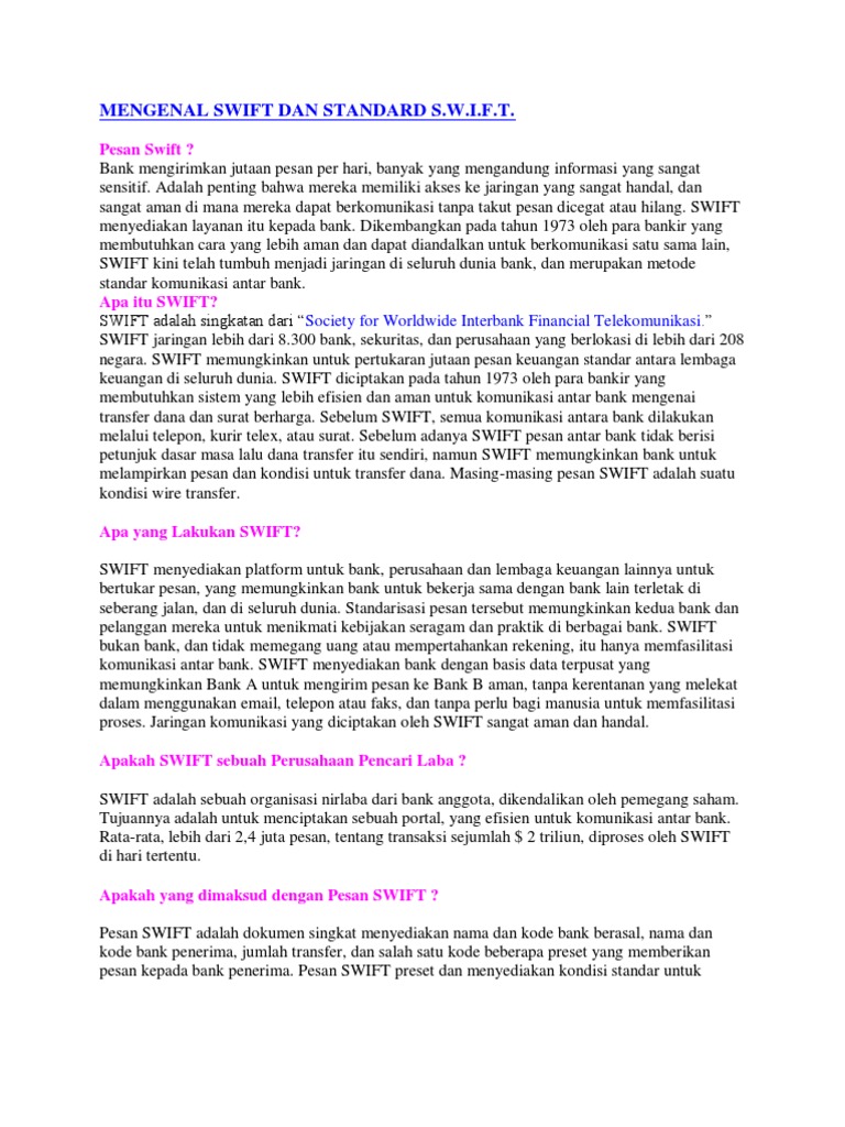 Mengenal Swift Dan Standard S | PDF