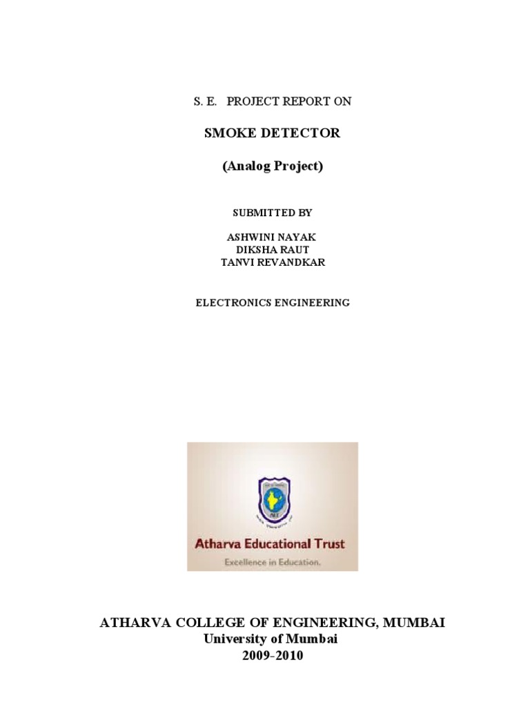 Smoke Detector Final Document - 2 | PDF | Light Emitting Diode ...