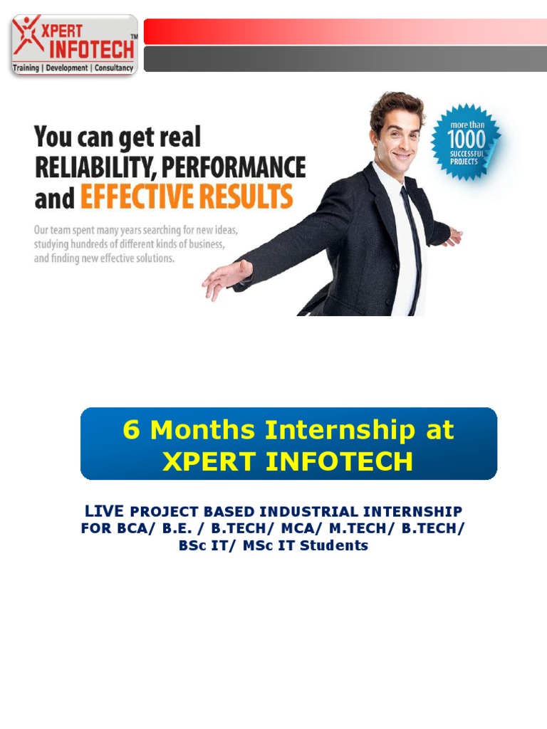 6 Months Internship at XPERT INFOTECH | PDF | Internship | Job Hunting