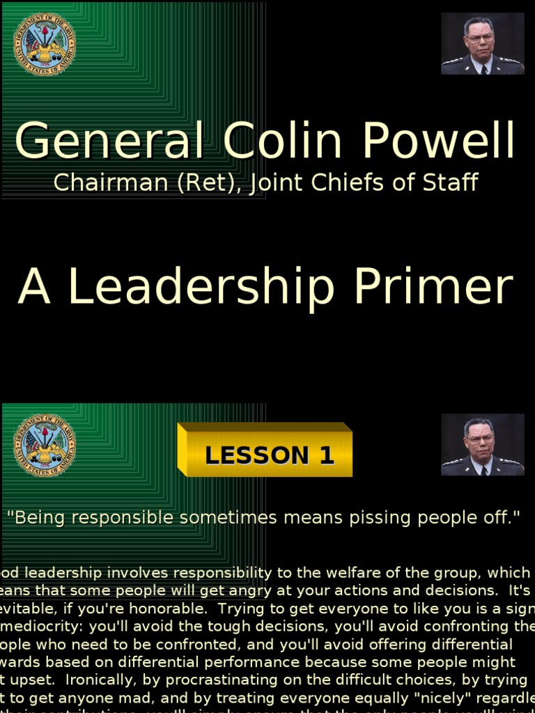 Colin Powell's Leadership Lessons | PDF