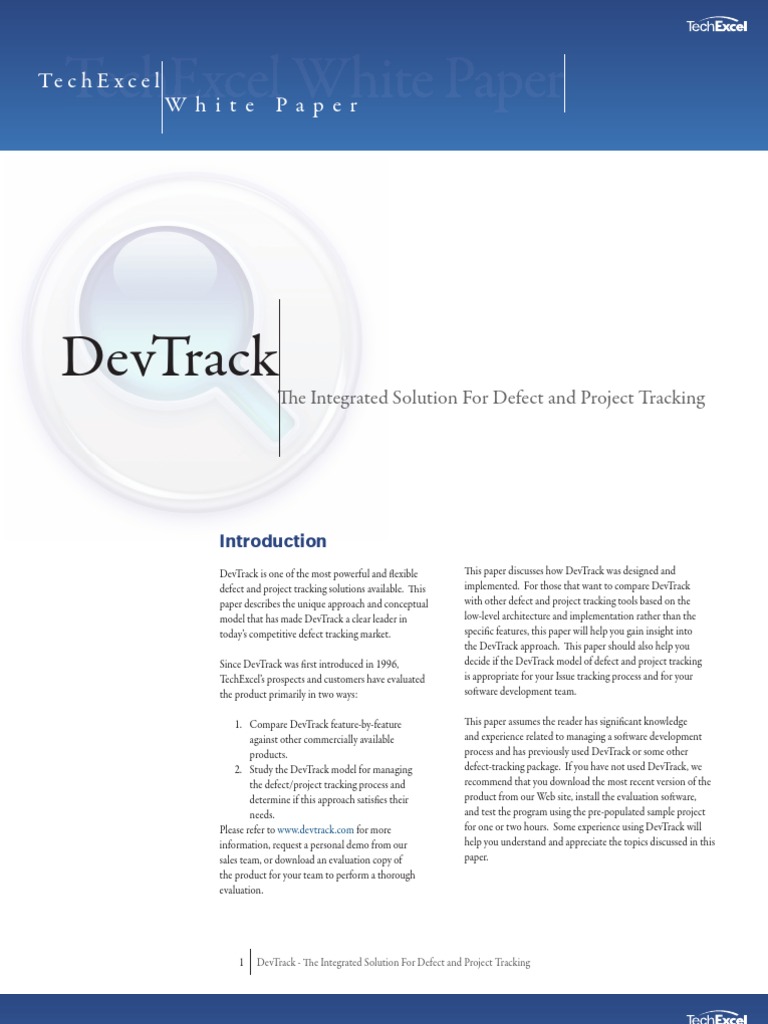 Software Development Tools: Issue and Defect Tracking With DevTrack ...