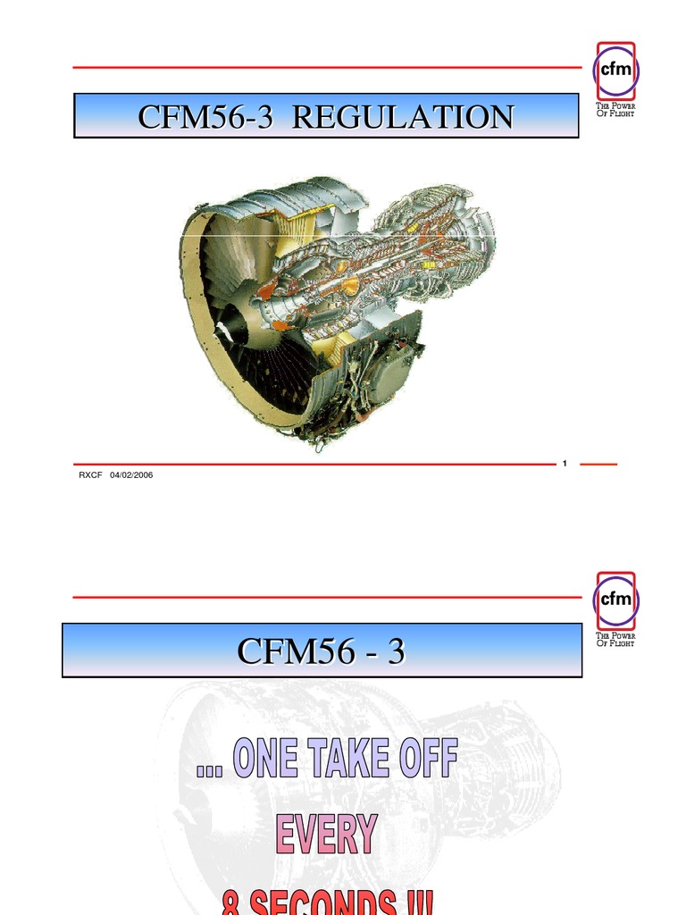 Cfm56-3 Engine Regulation by CFM | PDF | Turbine | Gas Technologies