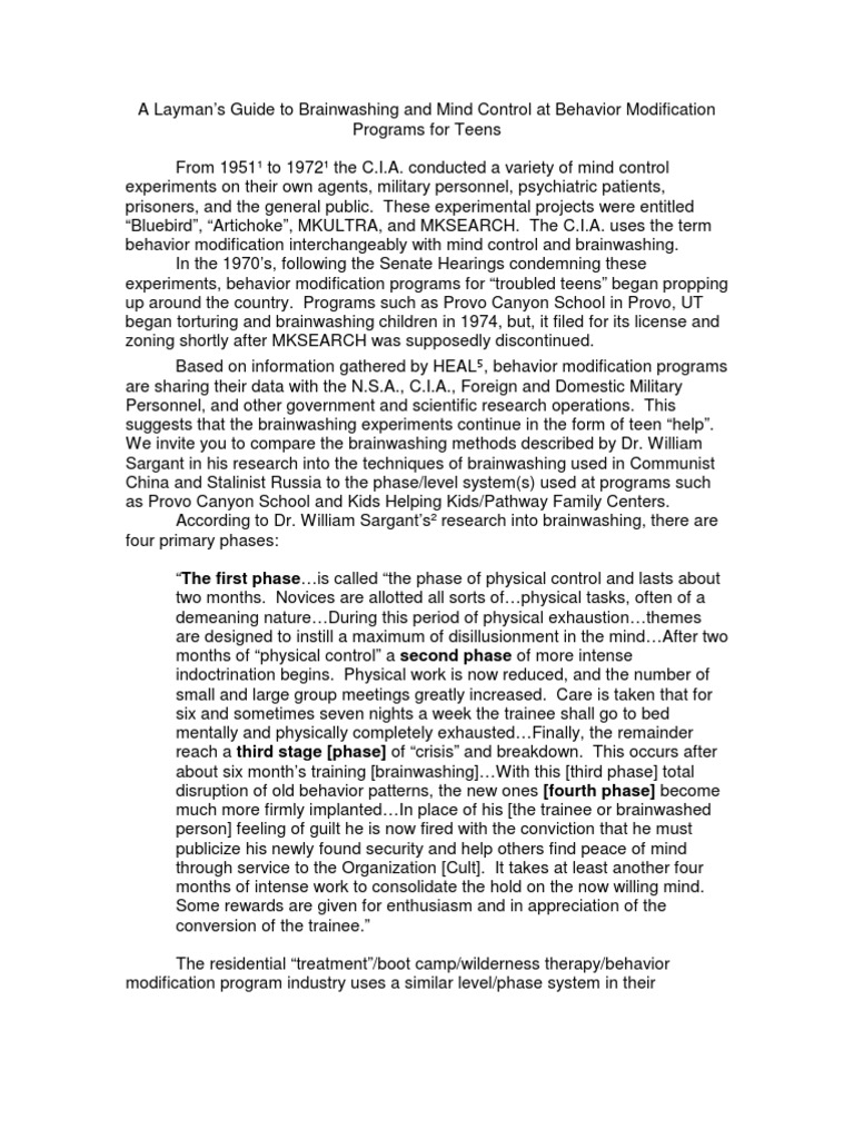 Brainwashing | Mind Control | Positive Psychology