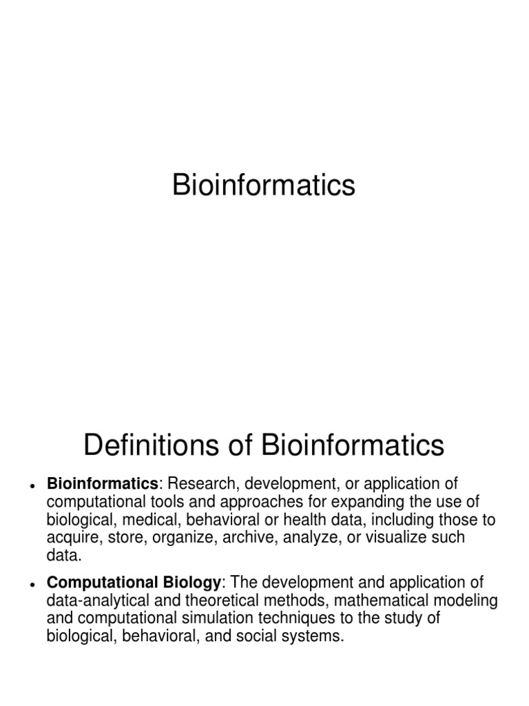 Bio Intro | PDF | Bioinformatics | Sequence Alignment