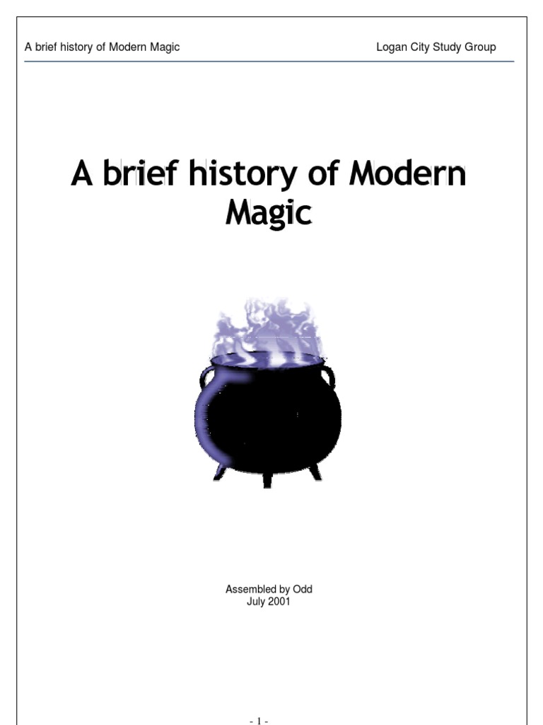 A Brief History of Modern MagicK - LCSG | PDF | Druid | Kabbalah