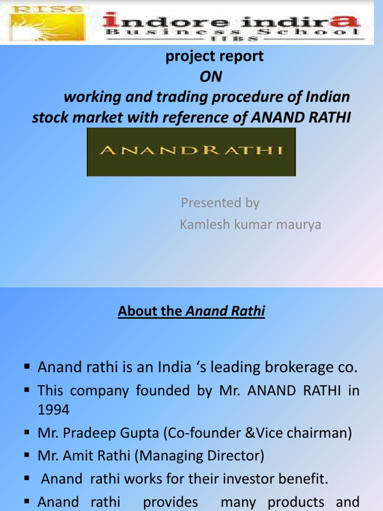 Final PPT Anand Rathi Report | PDF | Derivative (Finance) | Mutual Funds