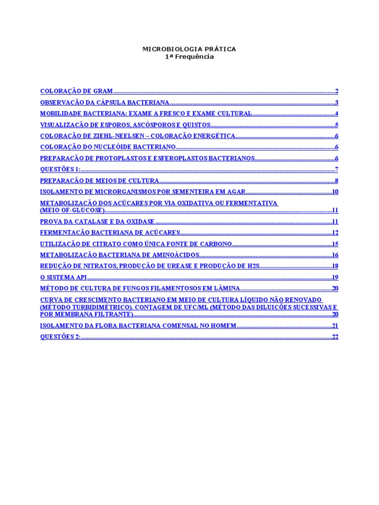 Técnicas Microbiológicas Básicas: Coloração, Morfologia Celular e ...