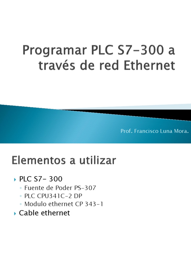 Programar PLC S7-300 A Través de Red Ethernet | PDF | Informática