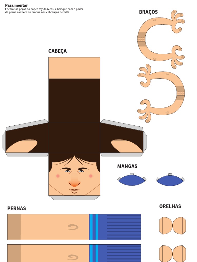 Paper Toy Messi para Imprimir e Montar | PDF