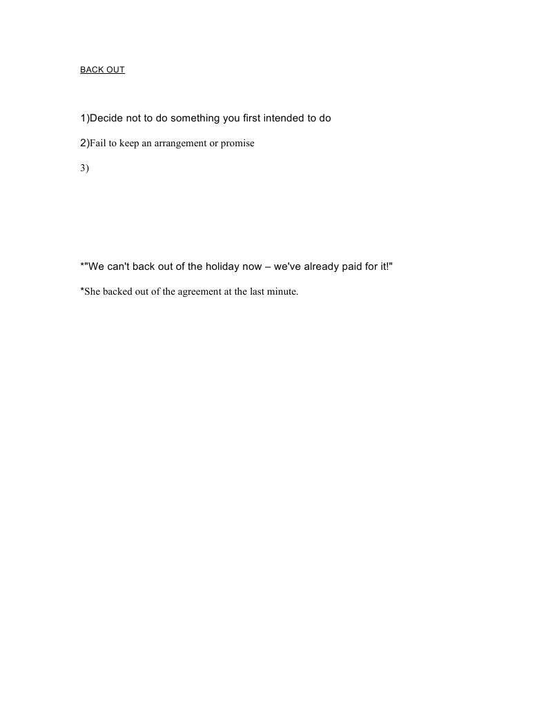 Understanding the Concept of Backing Out | PDF