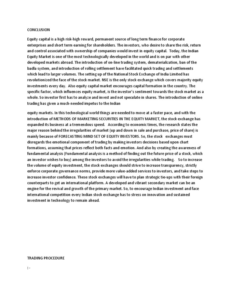 Conclusion | Stock Trader | Stock Market