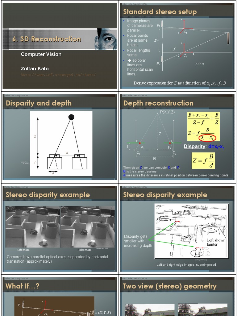 3D Reconstruction: Standard Stereo Setup | PDF | Computer Vision | Stereoscopy