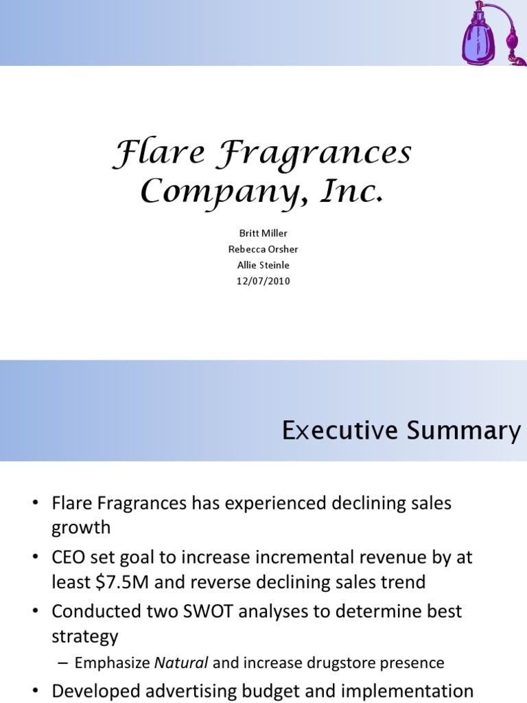 Flare Fragrances SWOT Analysis Overview | PDF | Swot Analysis | Brand