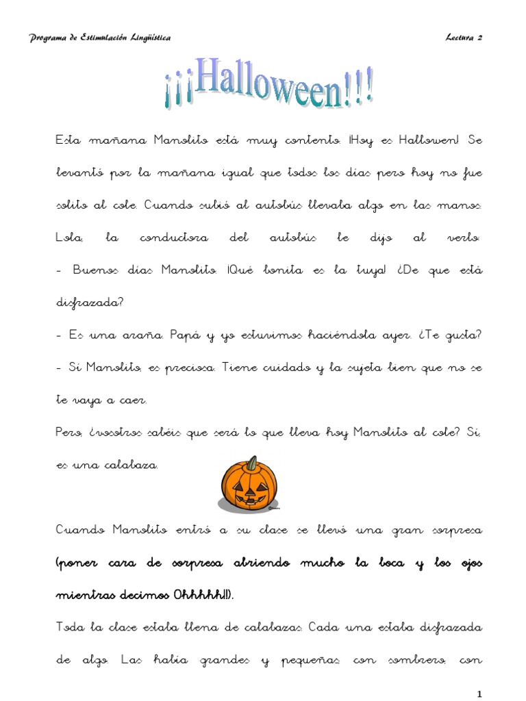 Cuento Halloween | PDF | Víspera de Todos los Santos | Ocio