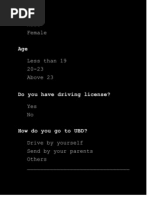 Driver Behaviour Questionnaire Overview | PDF | Traffic | Speed Limit
