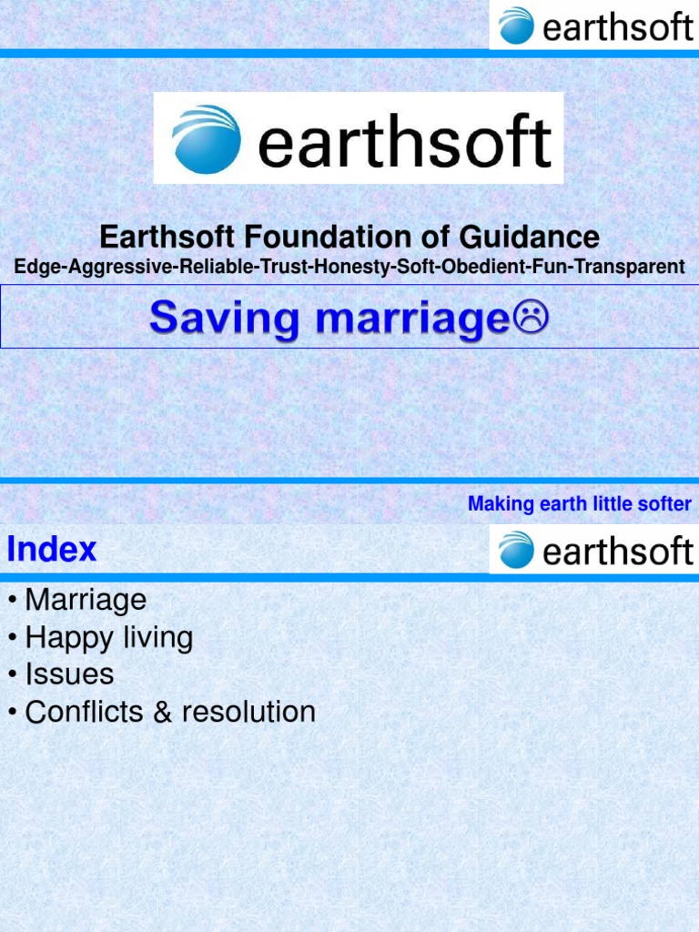 Earthsoft-Saving Marriage-Life and Partner | PDF | Marriage | Divorce