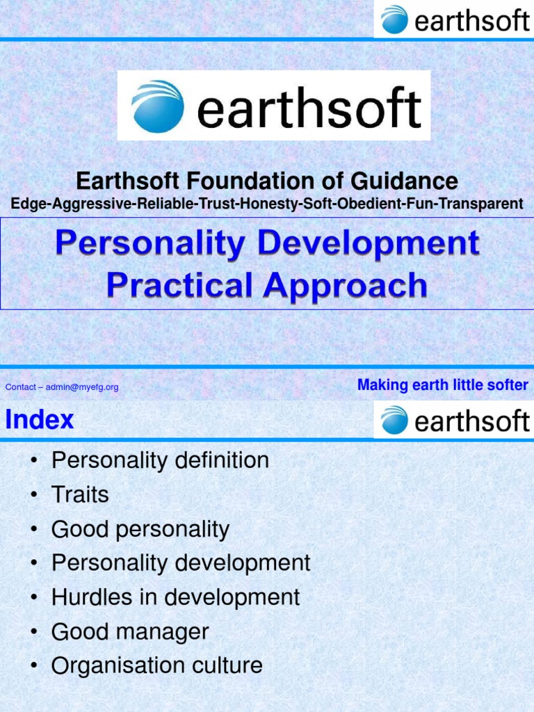 5-B-Earthsoft-To Develop Personality - File 2 | PDF | Body Language | Goal