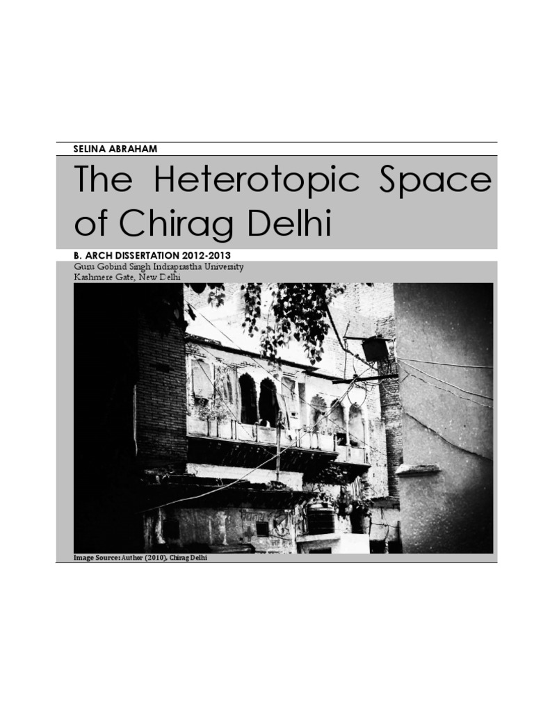 Heterotopic Space in Chirag Delhi | PDF | Slum | Street